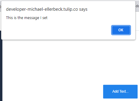 Simple custom alert box tulip widget – Michael Ellerbeck